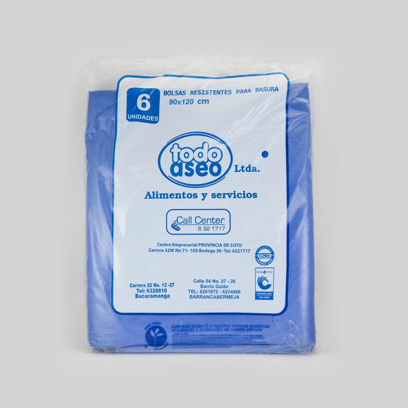 BOLSA AZUL 65 X 90 PAQ X 6 - DISTRIBUIDORA EXPRESS L&A SAS